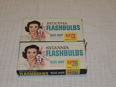 2 Packs of Sylvania M3 Blue Dot Flash Bulbs (12 Clear & 10 Blue Bulbs ...