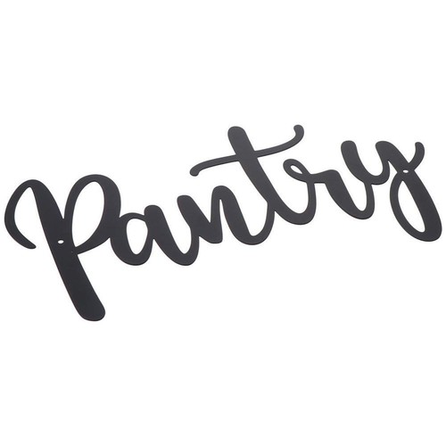 Black Pantry Sign Iron Pantry Wall Hanging Metal Wall Decoration ...