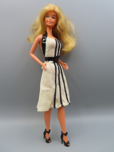 Very Rare Vintage 1977 Barbie Best Buy Black & White Tricot Dress #9961 ...