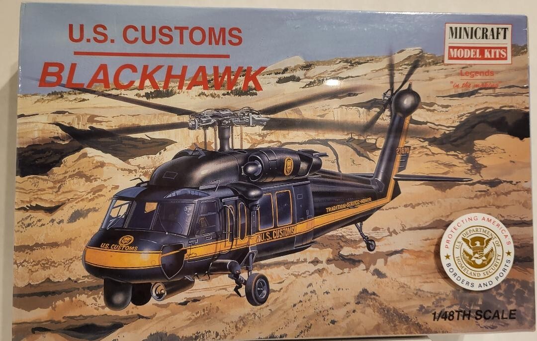 Minicraft Model Kits U.S. Customs Blackhawk 1/48 Scale Plastic Model ...
