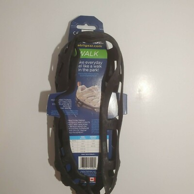 STABIL WALK Traction Cleat For Walking w/Traction Tread BLK Large Sz 10 ...