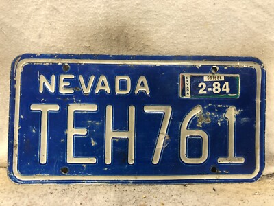 Vintage 1984 Nevada License Plate | eBay