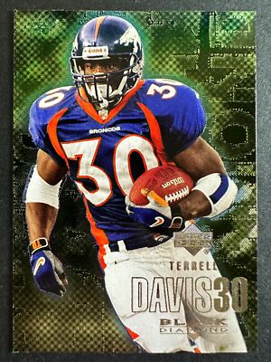 Terrell Davis 2000 Upper Deck Black Diamond Football Card Denver ...
