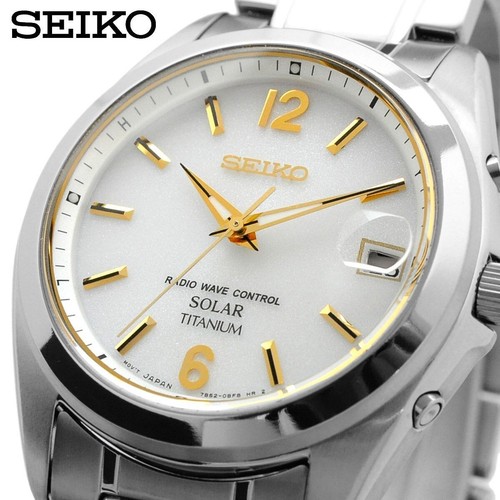 Seiko Selection Solar Radio Watch Titanium Men's WristWatch Sbtm227 ...