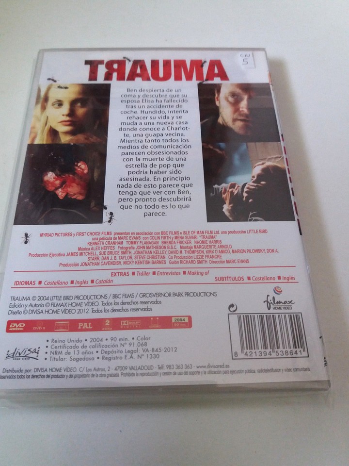 Dvd 'Trauma' as New Marc Evans Colin Firth Mena Suvari Naomi Harris ...