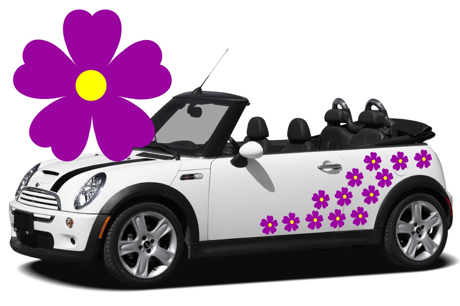 32 Purple New Flower Car Decals, Camper Van Sticker, Window Stickers ...