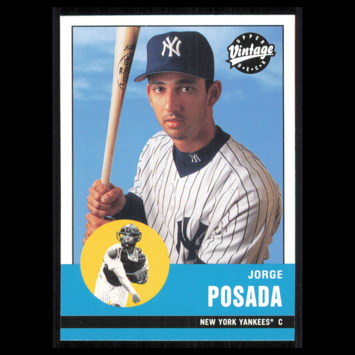 Jorge Posada #154 2001 Upper Deck Vintage New York Yankees Baseball ...