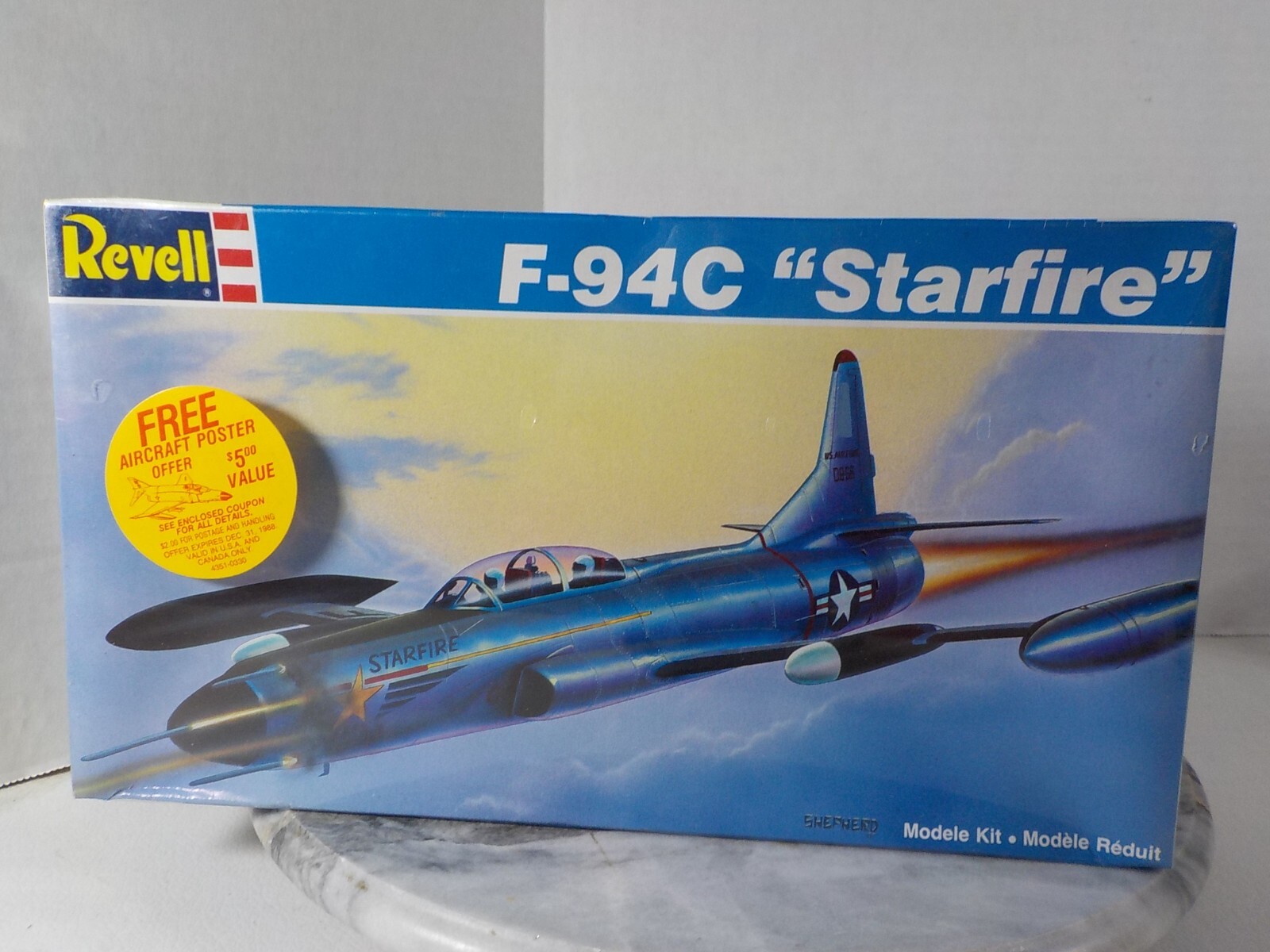 Vintage 1987 Sealed Revell F-94C Starfire US Air Force Jet Model Kit ...