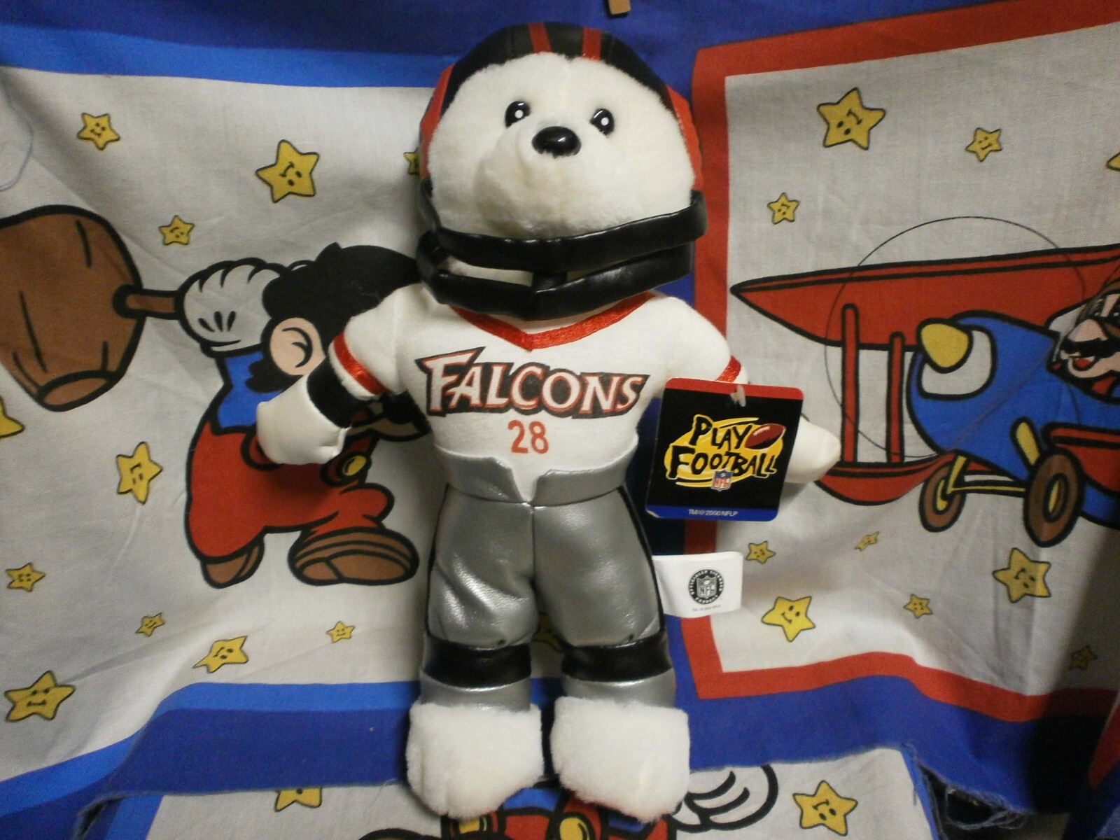 Atlanta Falcons #28 Plush Stuffed Bear with Tag YEar 2000 RARE Vintage ...