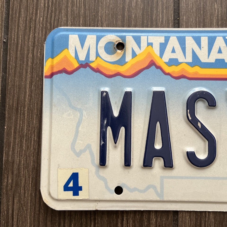 Vintage 1990s Montana Embossed License Plate MASTERS MBA College Grad ...