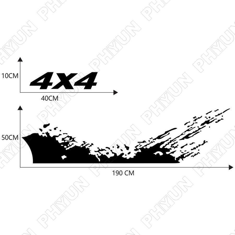 Black Vinyl Decal Splash Graphic Sticker For 4x4 Off Road Pickup Truck ...