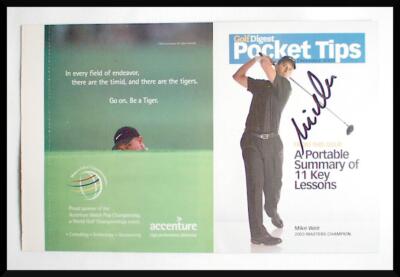 MIKE WEIR MASTERS CHAMPION SIGNED GOLF DIGEST MAGAZINE TIPS | eBay