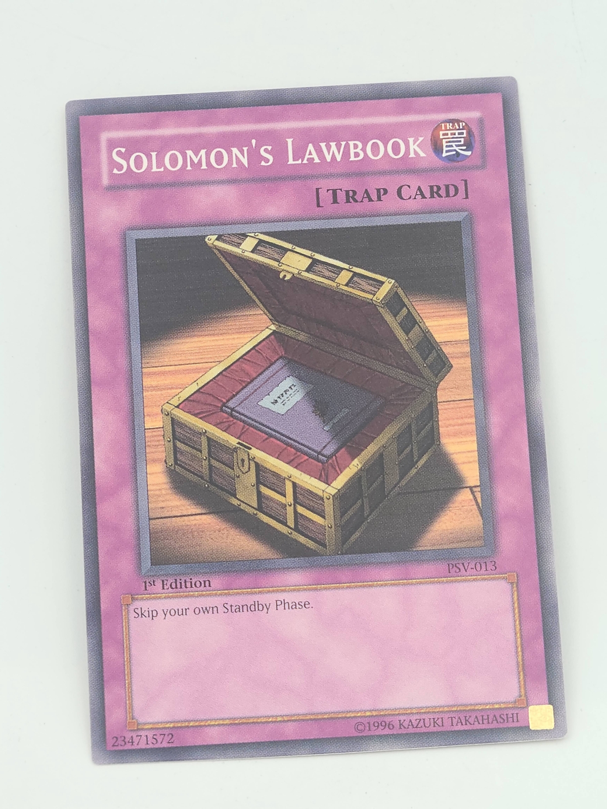 Yugioh Solomon's Lawbook Trap Card 1st Edition 1996 PSV-013 | eBay