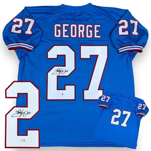 Eddie George Autographed SIGNED Jersey - Powder Blue - Beckett ...