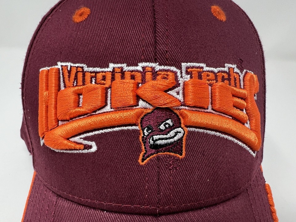 Virginia Tech Hokies Ball Cap Top Of The World Hokie Bird Burgundy Hat ...