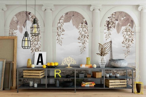 3D Scenery Roman Column Wallpaper Wall Mural Removable Self-adhesive ...