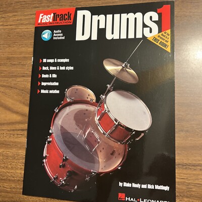 FastTrack Drums Method Book 1 Music Instruction Book and Audio NEW 000697285 | eBay