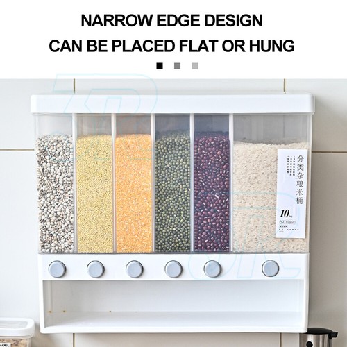 10kg Dry Food Rice Flour Storage Box Wall Multigrain Container ...