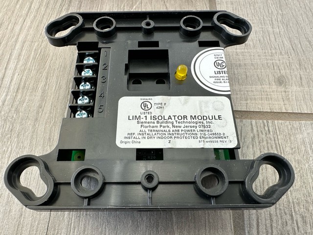 Siemens Lim-1 Loop Isolator Module Fire Safety Signaling Device JS for ...