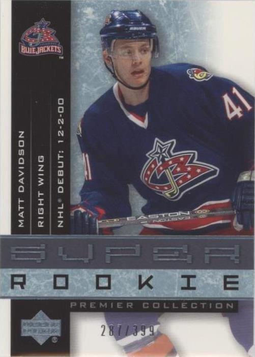 2001-02 Upper Deck Premier Collection - Super Rookie Matt Davidson #58 ...