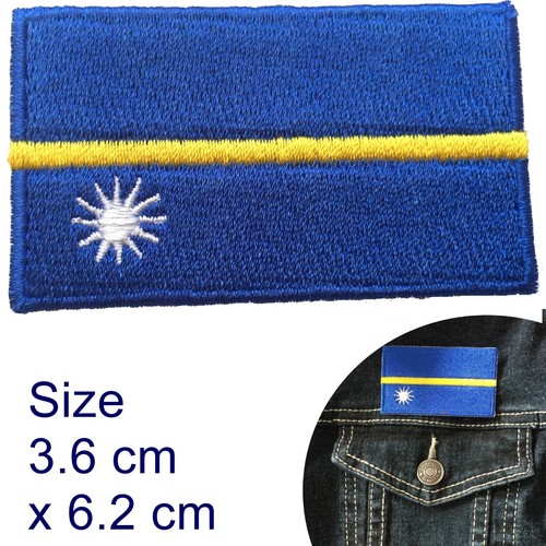 Nauru flag iron on patch Pacific Ocean Islands flags Oceania iron-on patches | eBay