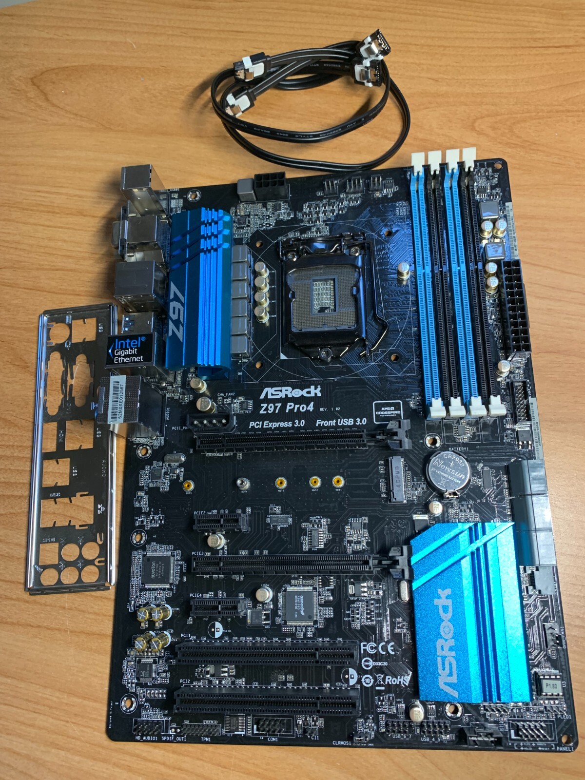 ASRock Z97 Pro4 LGA 1150 Intel Z97 Motherboard w Sata Cable, IO Shield ...