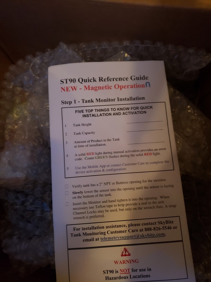 SmartTank ST90 LTE Wireless Tank Monitoring System, 90HV1-C00G4/20TG075 ...