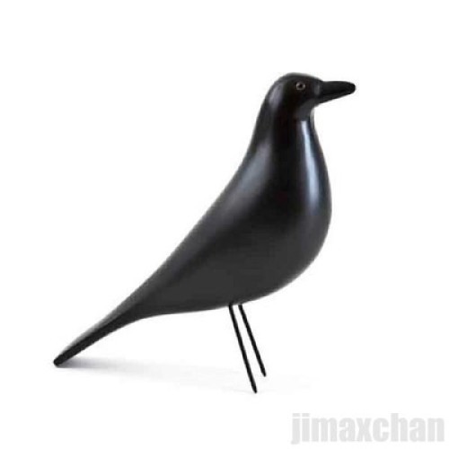 Eames Style House Bird Reproduction Black Decor Object Birch Modern ...