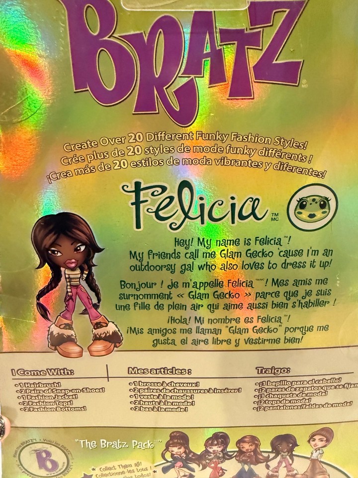 BRATZ Original Fashion Doll FELICIA Series 3 Includes 2 Outfits and ...