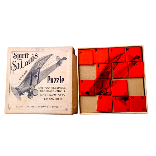 RARE 1927 Vtg Spirit of St Louis Puzzle Charles Lindbergh Early ...