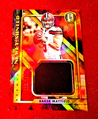 2018 Panini GOLD STANDARD NEWLY MINTED Baker Mayfield No.1 Prism back ...