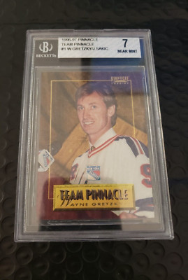 1996-97 Pinnacle Team Pinnacle #1 Wayne Gretzky/Joe Sakic (BGS 7 NM ...
