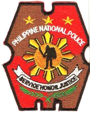 Philippines National Police PNP Officer Shoulder Patch Vel hooks 4 x 3. ...