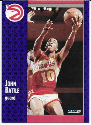 1991-92 Fleer Basketball #1 John Battle Atlanta Hawks | eBay