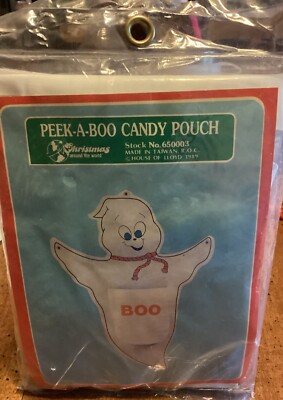 Vintage Ghost Candy Pouch Halloween Decoration Boo House of Lloyd 1989 ...