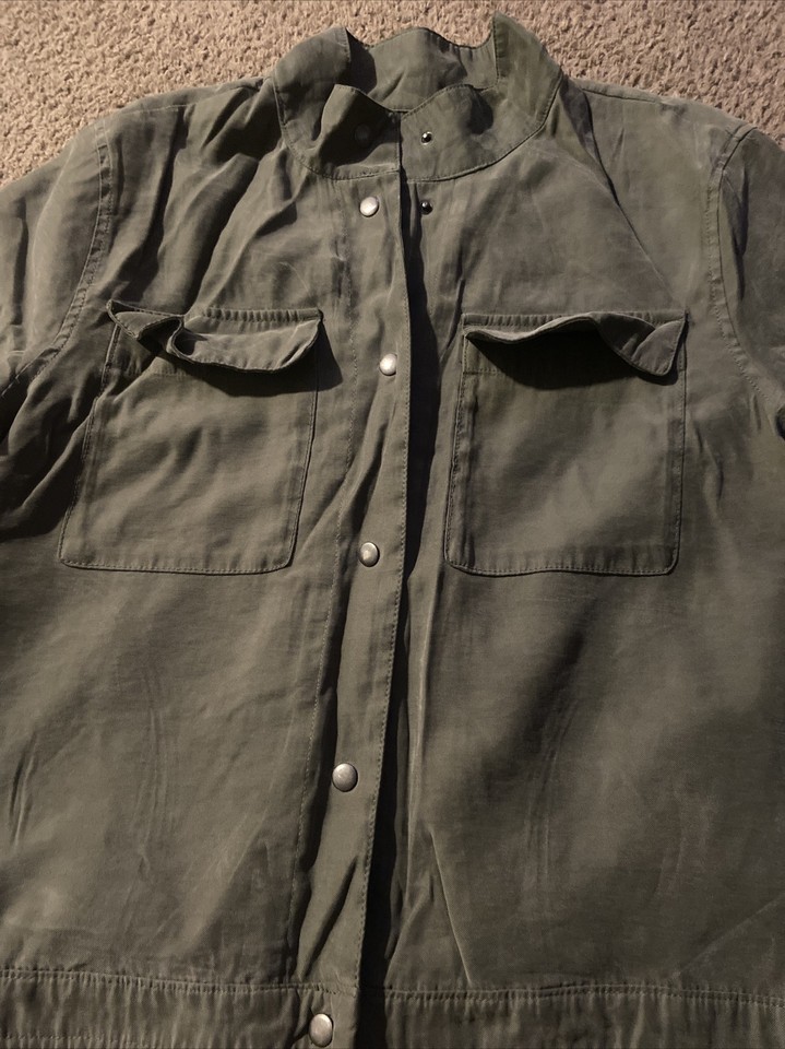 Women’s Old Navy Snap Button Jacket - Military Green, Size L | eBay