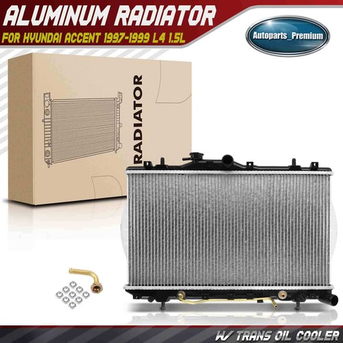 New Radiator with Oil Cooler for Hyundai Accent 1997 1998 1999 L4 1.5L ...