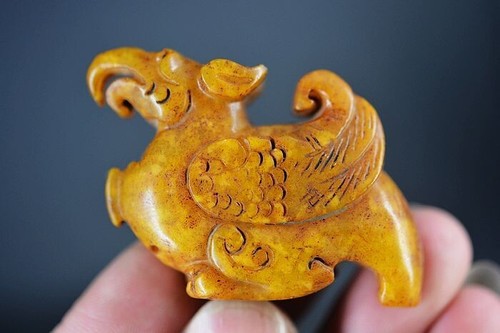 Unique China Old Jade Hand Carved *Phoenix*Amulet Pendant C35 | eBay
