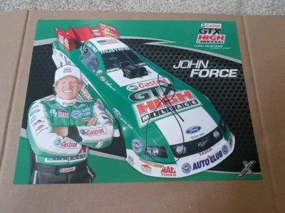 John Force Castrol GTX Autographed Signed Auto NHRA 8x10 Photo Hero ...
