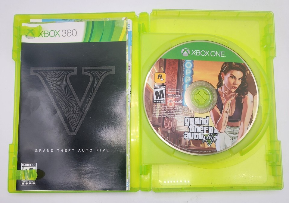 Grand Theft Auto V Xbox One (In Xbox 360 Case) 2014 Disk, Manual, and ...