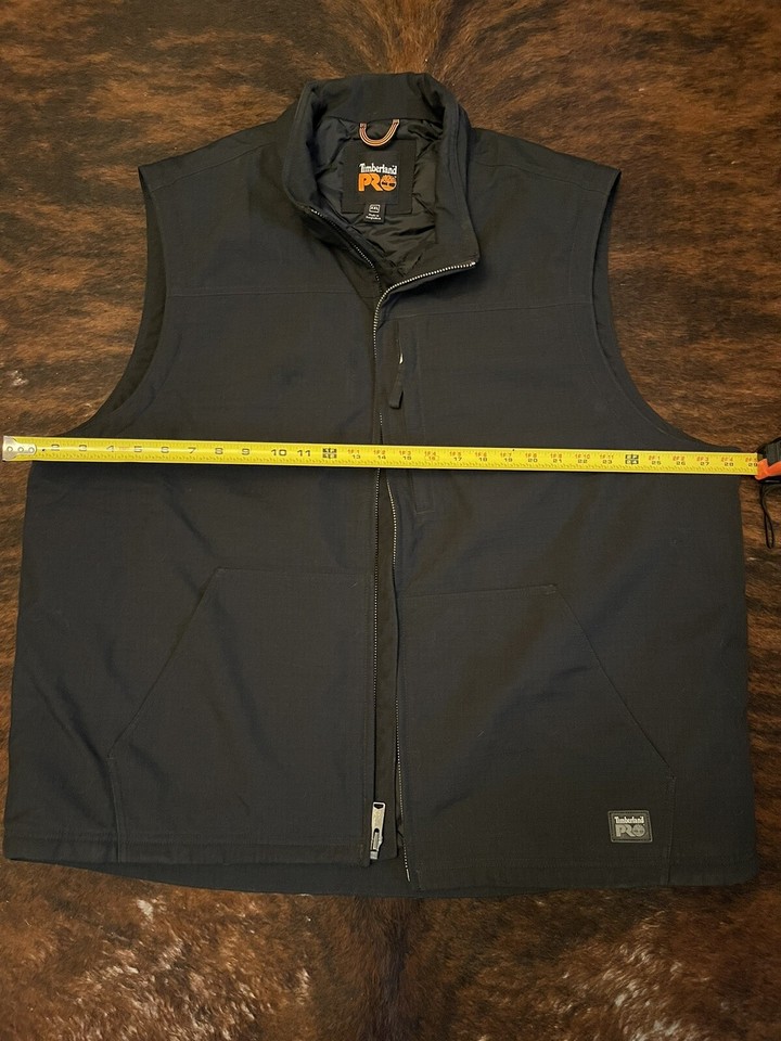 New Men’s XXL Timberland Pro Rain Repel ThermoLite Insulated Black Vest ...