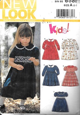New Look #6581, Toddler/Child Dress w/Variations - Size 2-7 UNCUT | eBay