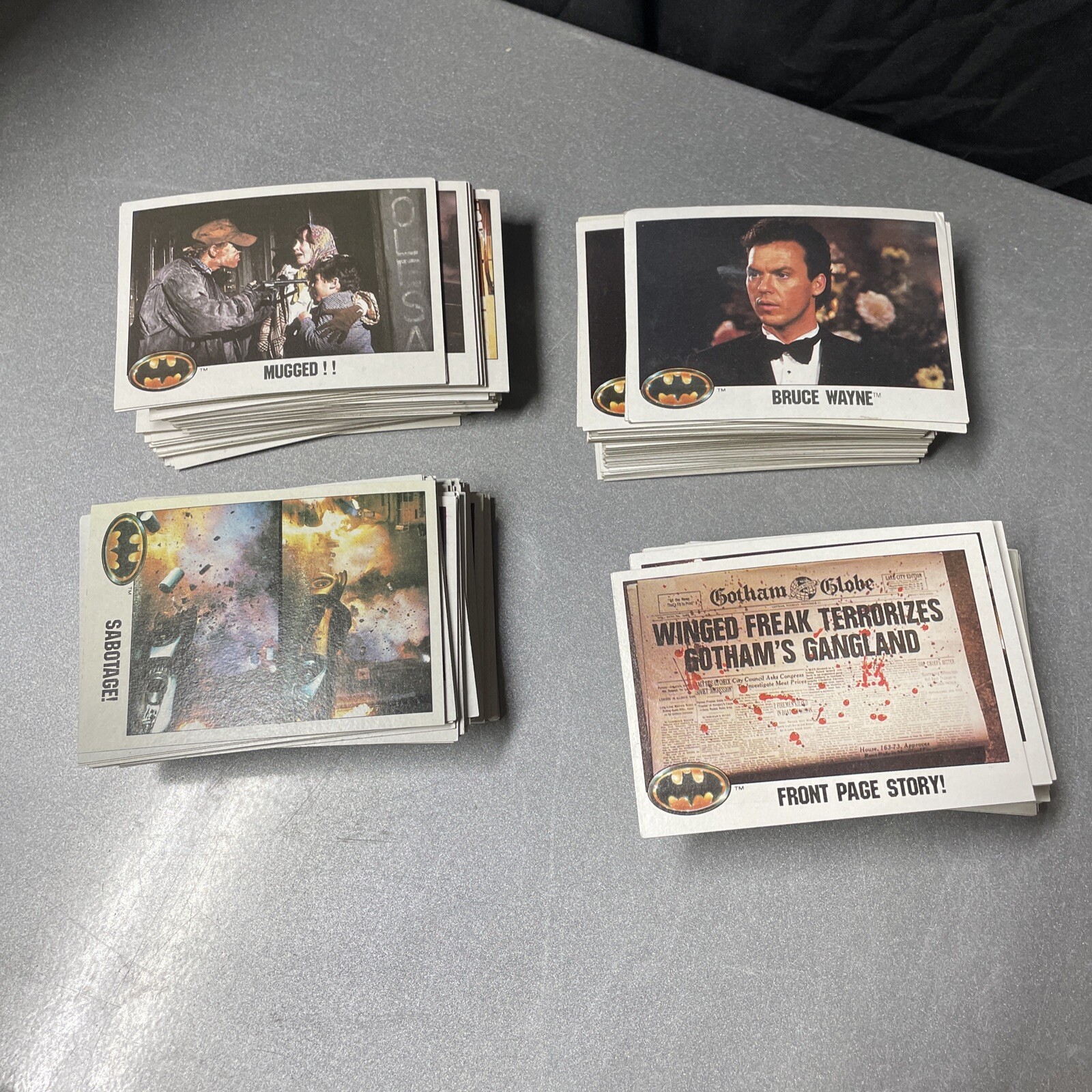 Batman Movie Trading Cards - Approximately 250 Cards ~ Duplicates ...