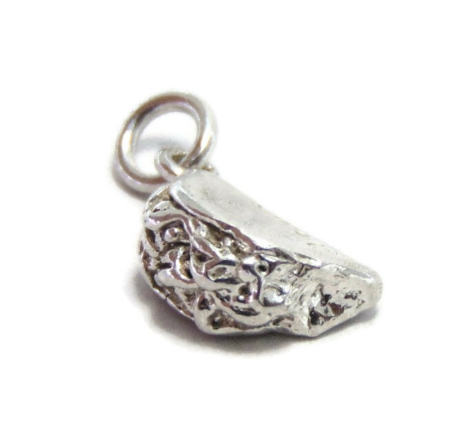 Taco Pendant Charm .925 Sterling Silver. | eBay