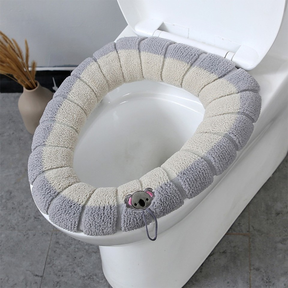 toilet seat warmer: soft washable with handle Fits all oval seats ...