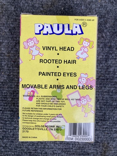 Vintage Paula Collection Blonde Hair Blue Eyes Yellow Dress 4” Doll NEW ...