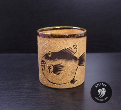 Mino ware Japanese Sushi Yunomi Chawan Cup Fish Brown | eBay