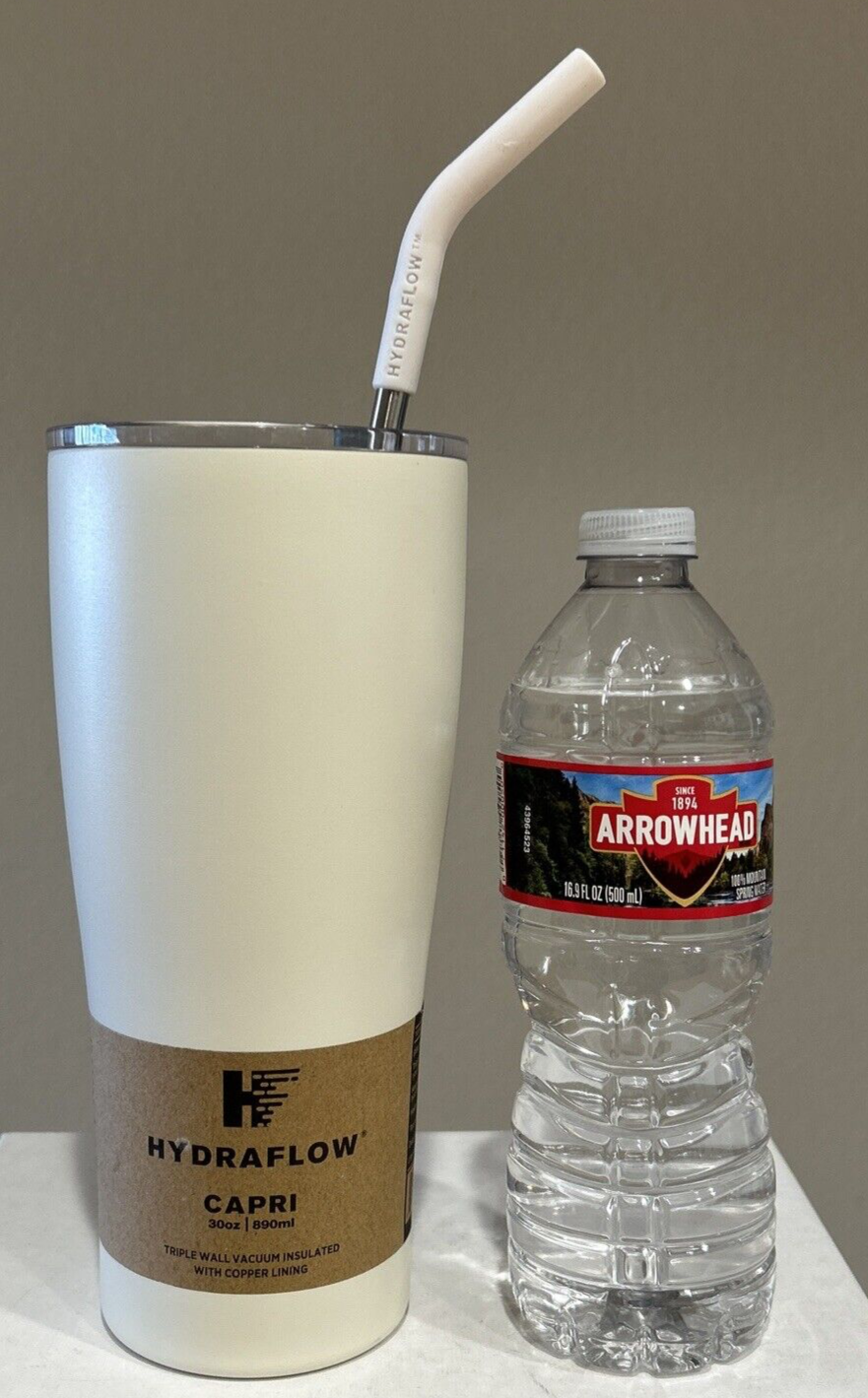 Hydraflow Capri 30oz Tumbler + Straw Triple Wall Vacuum Insulated Cup ...