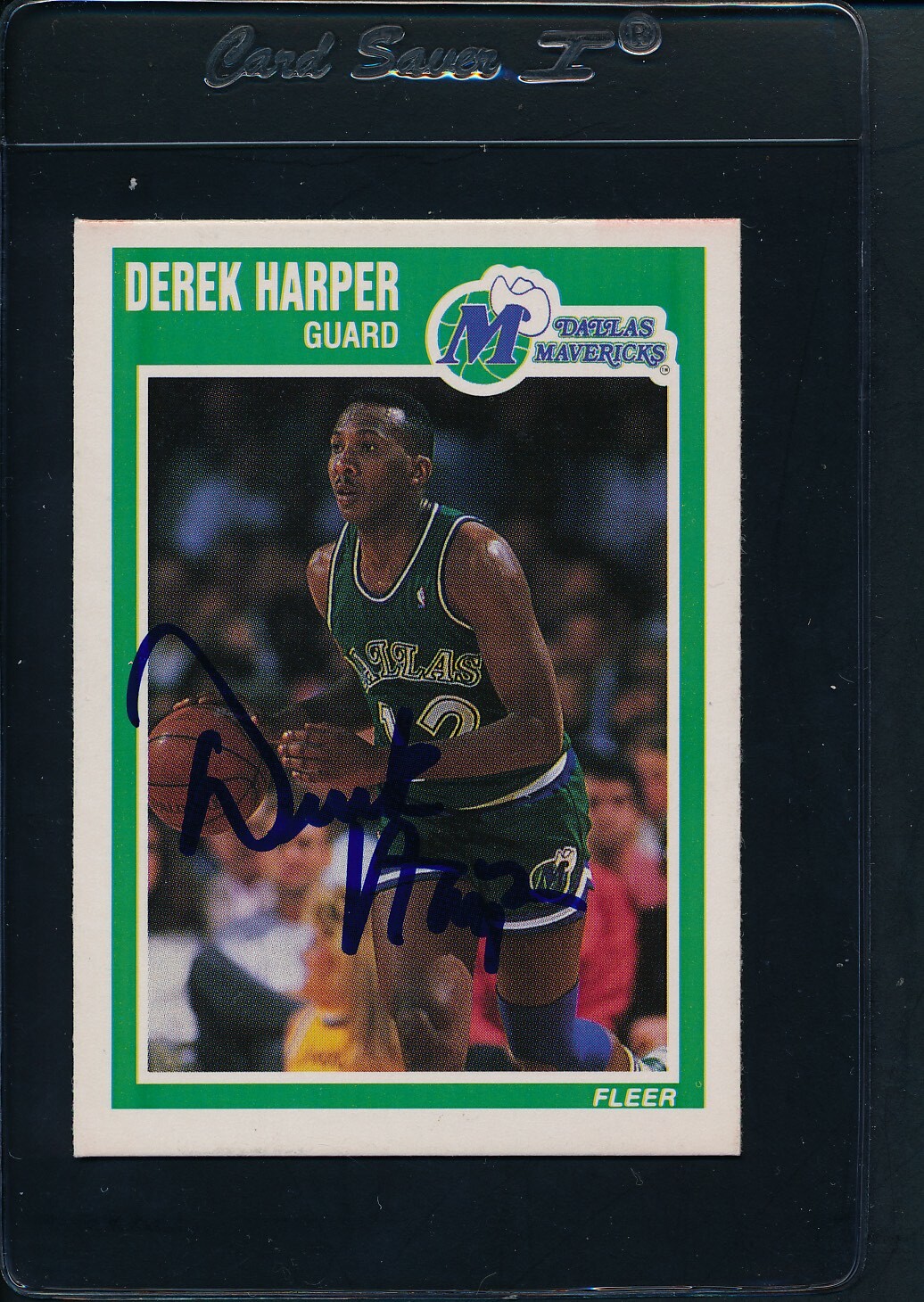 1989/90 Fleer #35 Derek Harper Dallas Mavericks Signed Auto *53913 | eBay