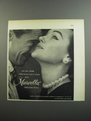 1953 Marvella Pearls Ad | eBay